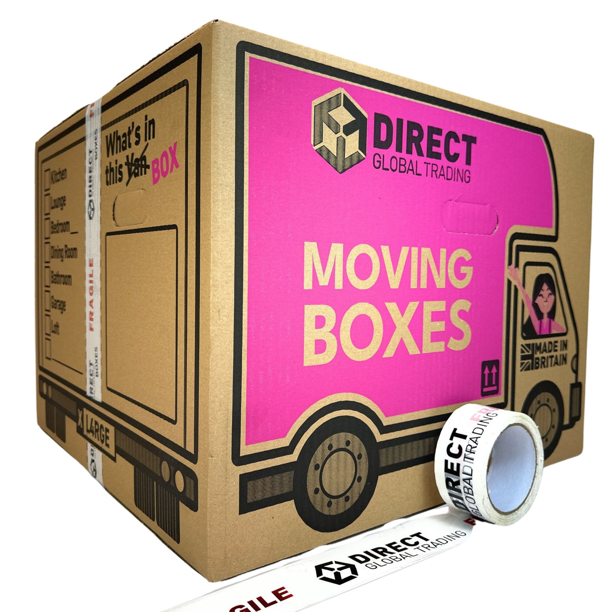 Pack of 100 Extra Large Moving House Cardboard Boxes – Direct Global ...