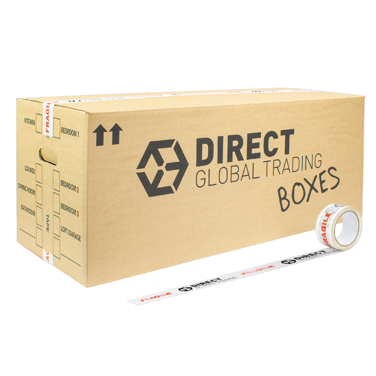 Pack of 10 Strong Large Long Moving House Cardboard Boxes – Direct ...